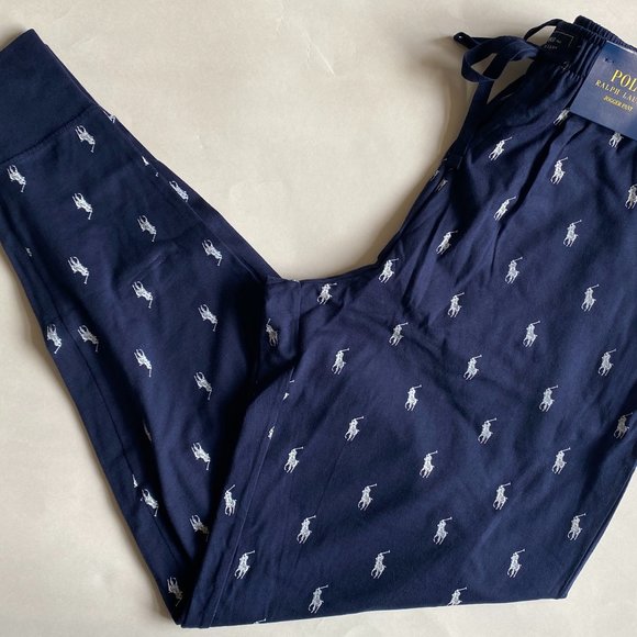 Polo Ralph Lauren | Pants | Polo Ralph Lauren Navy Wwhite Pony Logo Lightweight Knit Jogger ...